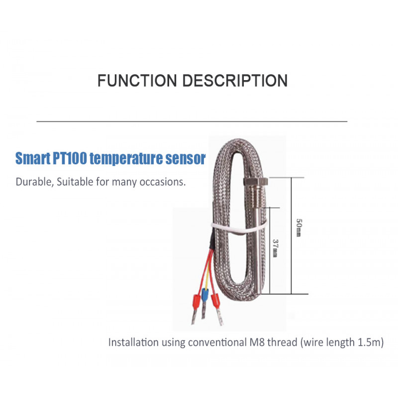 Pt100 -90 - 400 °C Regulátor teploty s čidlem